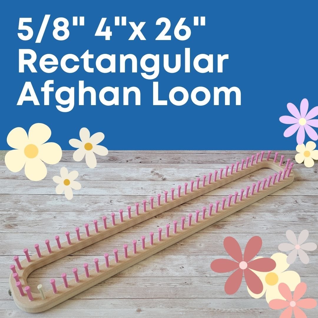 5/8" 96 peg 4"x26" Rectangular Afghan Loom – CinDWood Looms