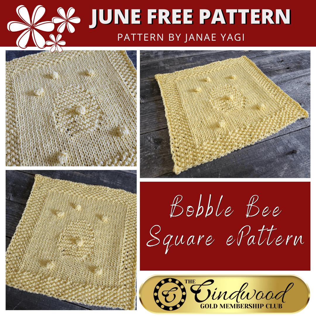 Loom Knit ePattern: Bobble Bee Square – CinDWood Looms