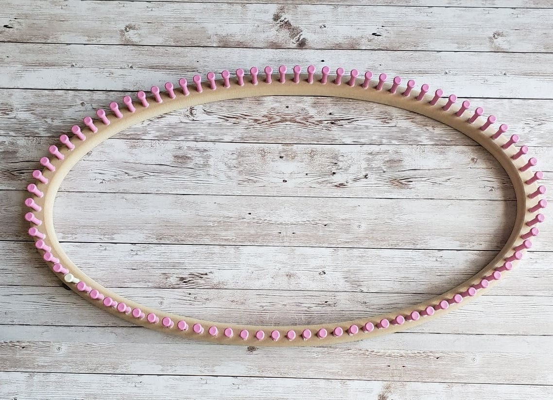 5/8 84 peg Oval Small Afghan Loom – CinDWood Looms