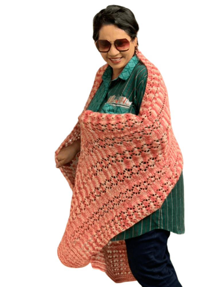 Loom Knit ePattern: Flamingo Wrap – CinDWood Looms